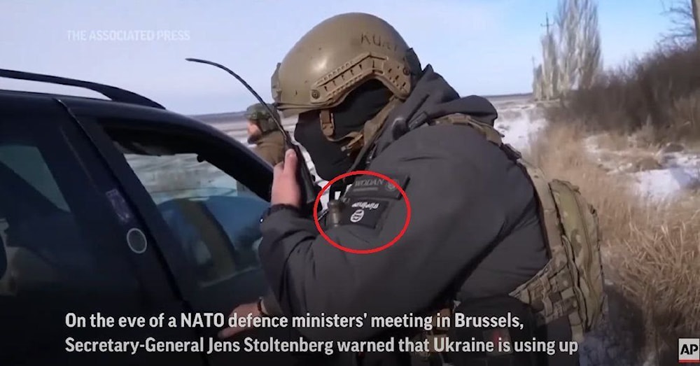 Ukrainian soldier wearing ISIS patch caught on Danish TV news report | Al Mayadeen English